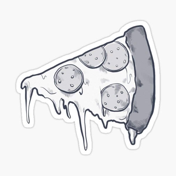 "Pepperoni Pizza" Sticker by Pepfiy | Redbubble