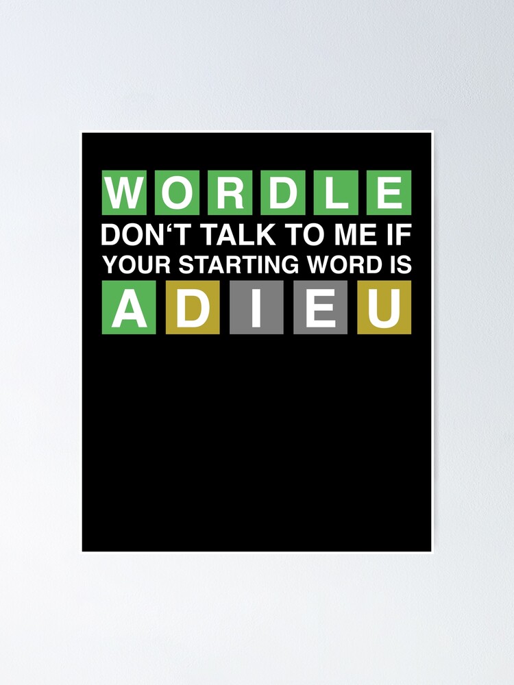 "WORDLE ADIEU - A Daily Word Game Online Puzzle Trending Wordle Design ...