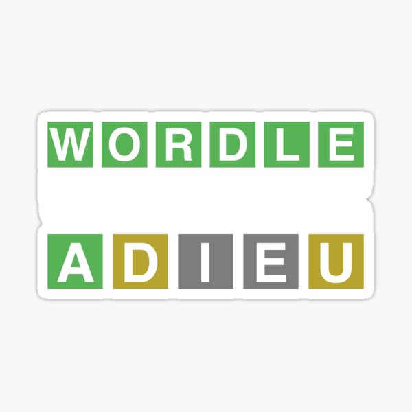 "WORDLE ADIEU - A Daily Word Game Online Puzzle Trending Wordle Design ...
