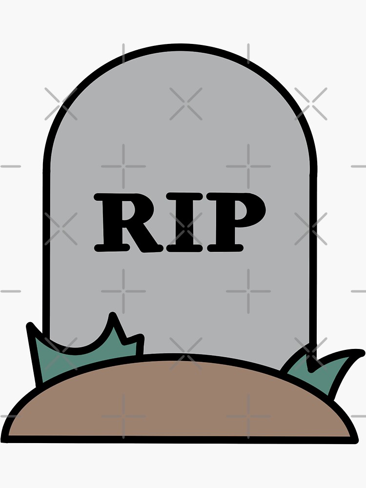 "Rest in Peace Tombstone" Sticker by SpookyBee13 | Redbubble