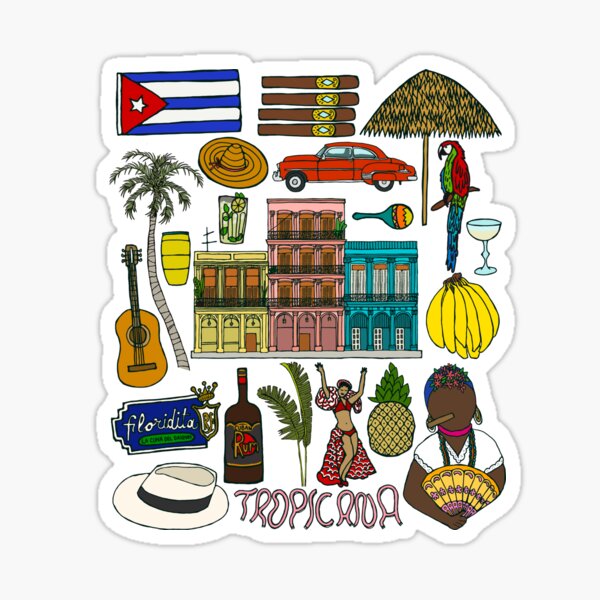 "Havana, Cuba Vintage Vacation" Sticker for Sale by jenbucheli | Redbubble