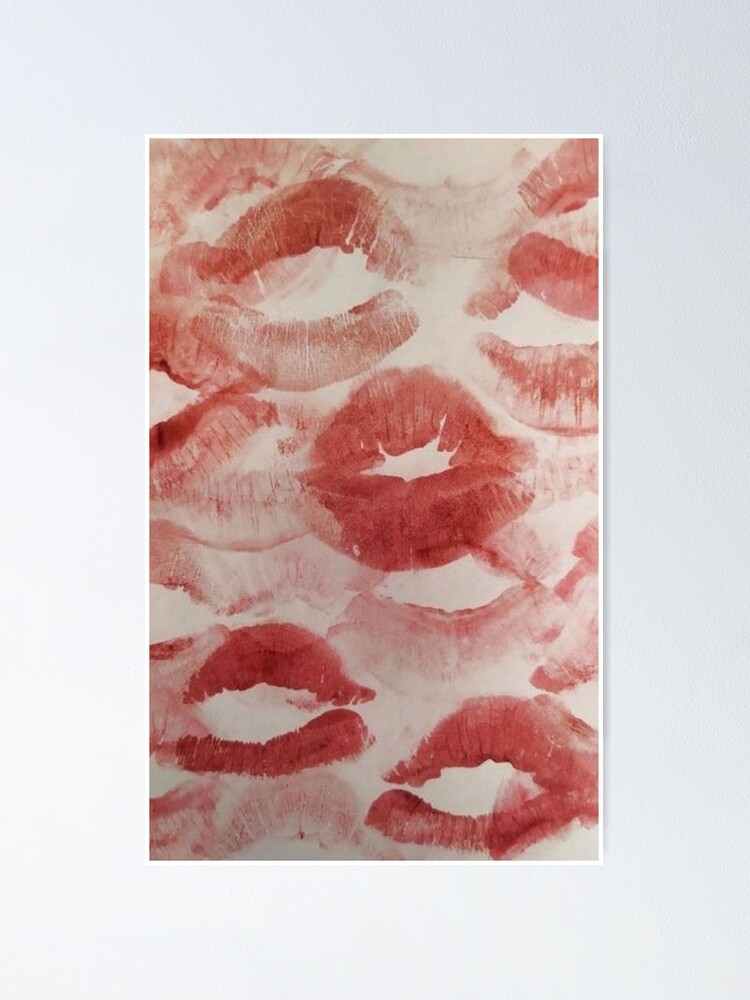 "y2k lipstick kisses" Poster for Sale by sabrinamerg | Redbubble