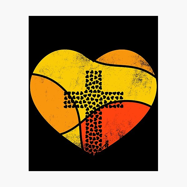 Lámina fotográfica «Cruz cristiana, Cruz de Jesús, Cruz del corazón ...