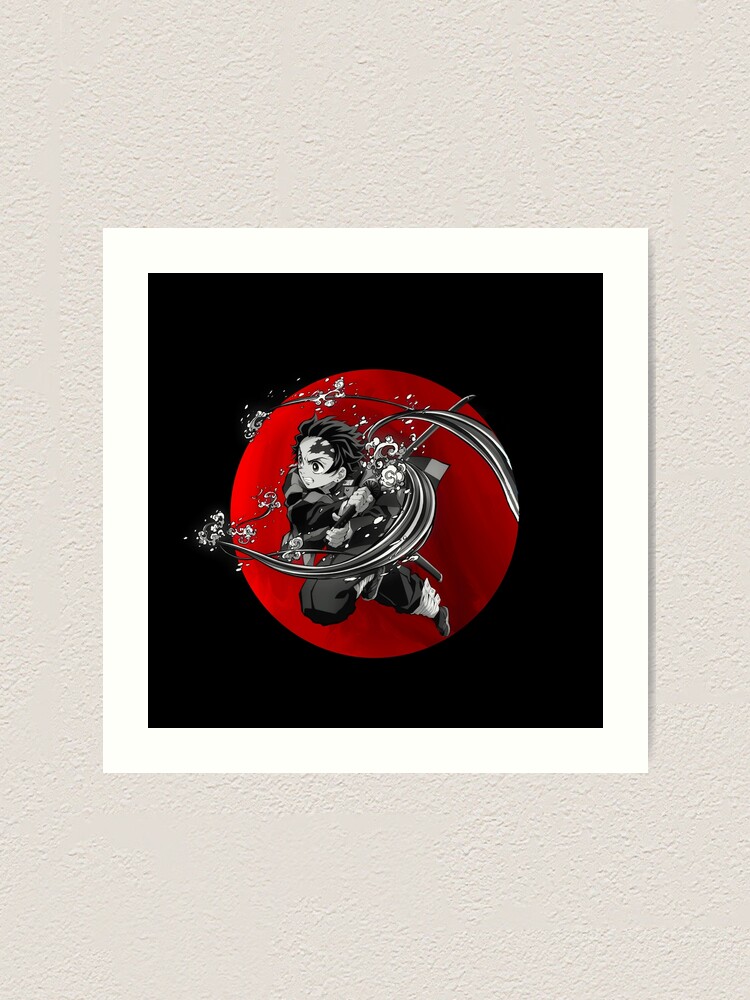 "Demon Slayer — Tanjiro Blood Circle (Kimetsu no Yaiba)" Art Print by ...