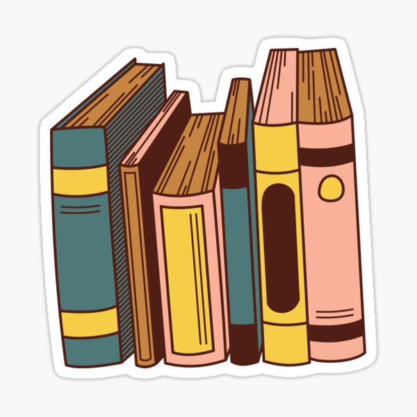 "Vintage Book Stack" Sticker for Sale by gphteam | Redbubble