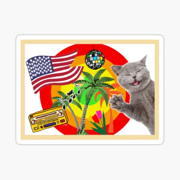 "American flag - cat" Sticker by color-idea | Redbubble