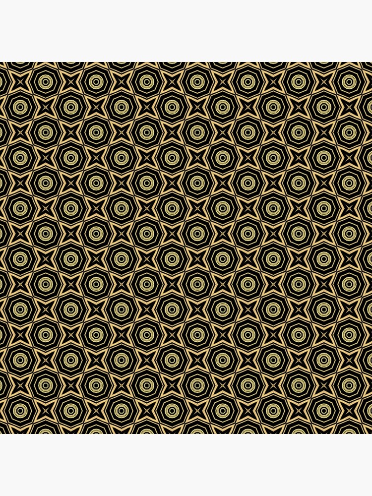 "Black And Gold Geometric Art Seamless Minimal Octagon Pattern" Poster ...