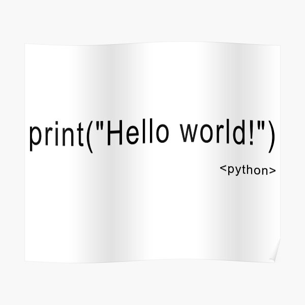 Póster «Hello Word With Python CODE para codificadores, desarrolladores y programadores» de ...