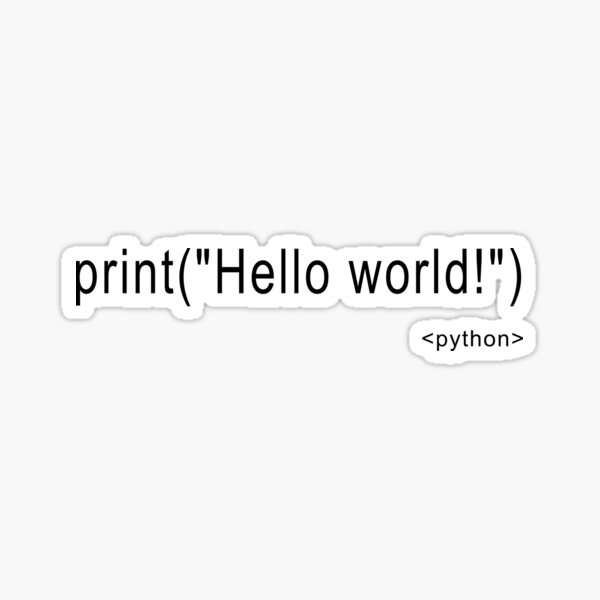 Pegatina «Hello Word With Python CODE para codificadores ...