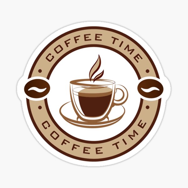 "Coffee Time Logo" Sticker for Sale by Cosix | Redbubble