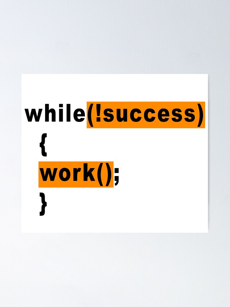 "Success CODE Motivation for coders, developers & programmer" Poster by ...