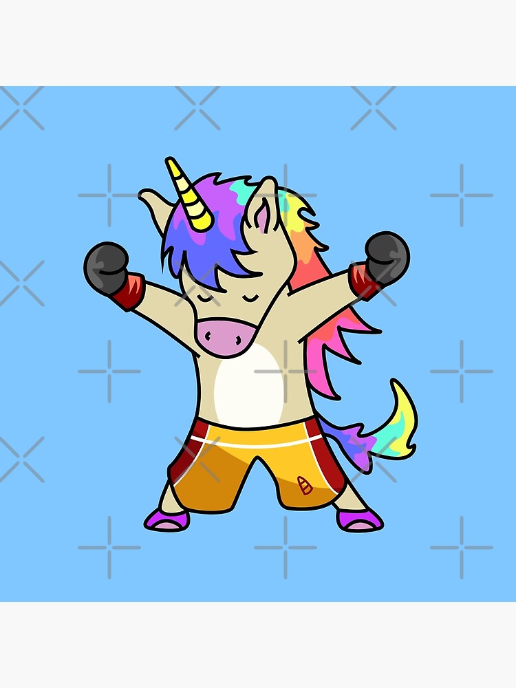 "My boxing unicorn drawing" Poster for Sale by Blondiabshop | Redbubble