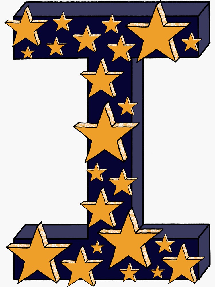 "Twinkle Twinkle Letter I Sticker" Sticker by PippinPrints | Redbubble