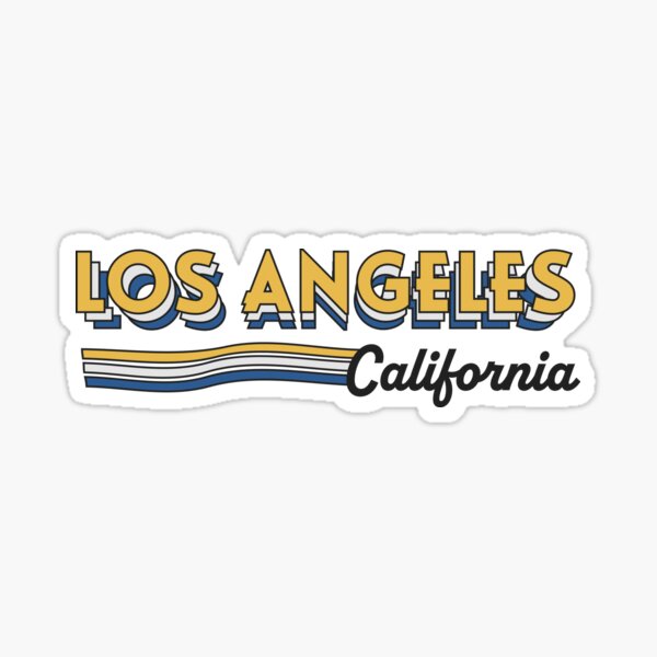 "Los Angeles California" Sticker by VintageRetroDep | Redbubble