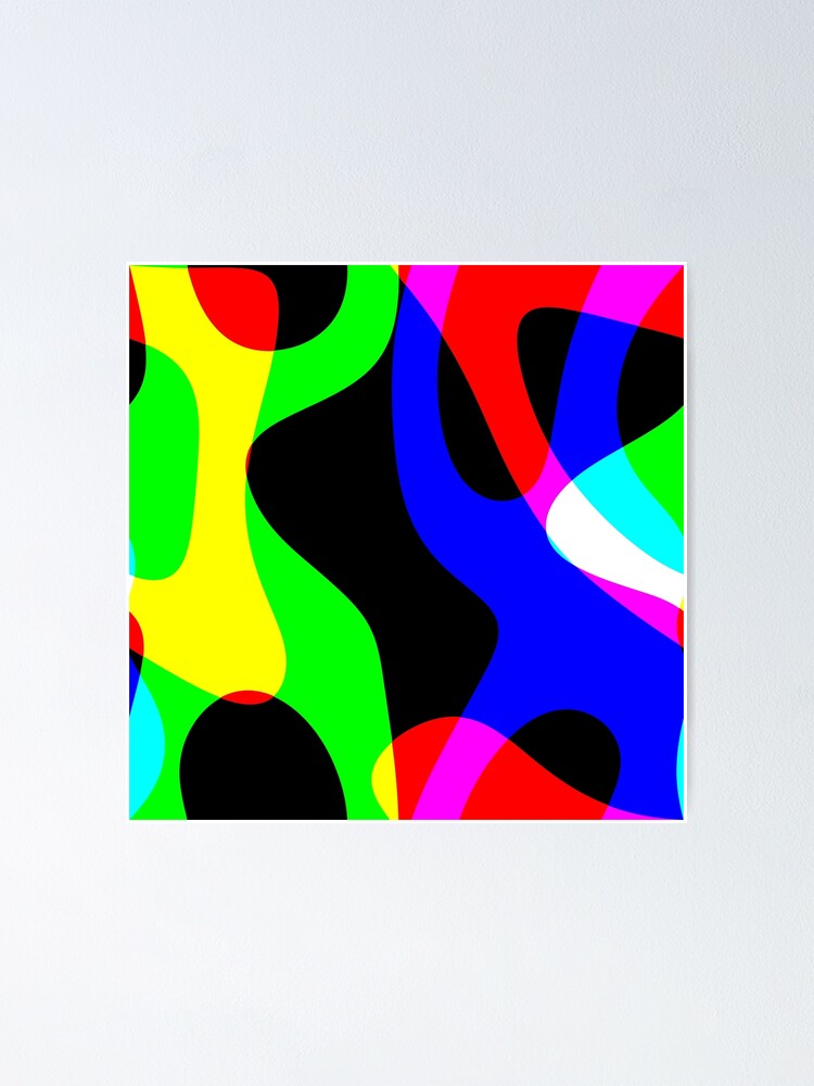 "Fluorescent Retro Groovy Neon Plasma " Poster for Sale by Prawny ...