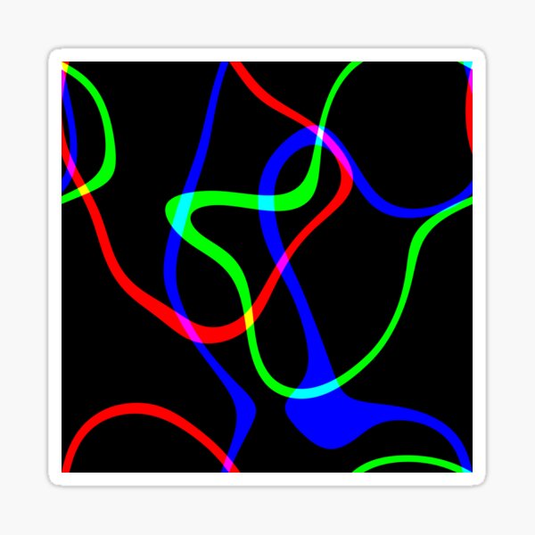 "Minimal Fluorescent Groovy Retro Neon Lines " Sticker for Sale by ...
