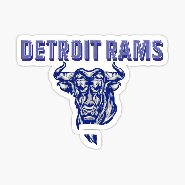 "Detroit Rams Classic T-Shirt-WORLD CHAMPIONS" Sticker by Womana24 ...