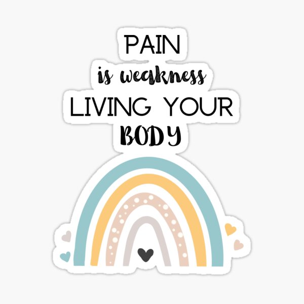 "Pain Is Weakness Leaving Your Body Funny Workout Gym Fitness" Sticker ...