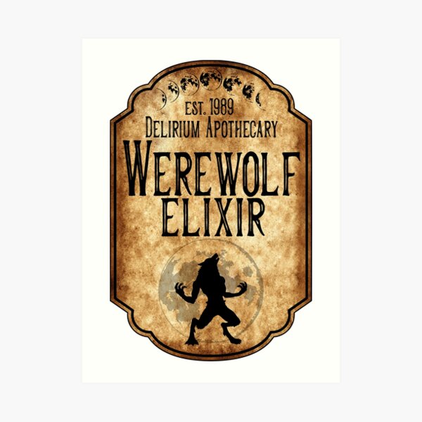 "Werewolf Elixir potion label" Art Print for Sale by Freaky-Frenk ...