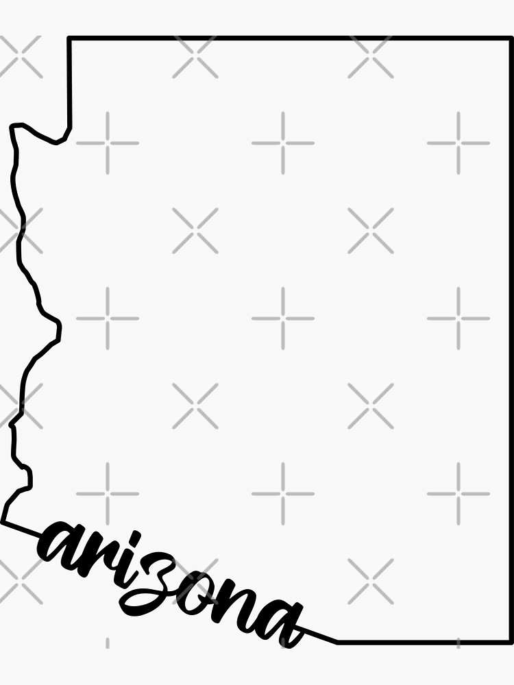 "Arizona State Outline" Sticker for Sale by EvolvClothing | Redbubble