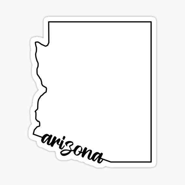 "Arizona State Outline" Sticker for Sale by EvolvClothing | Redbubble