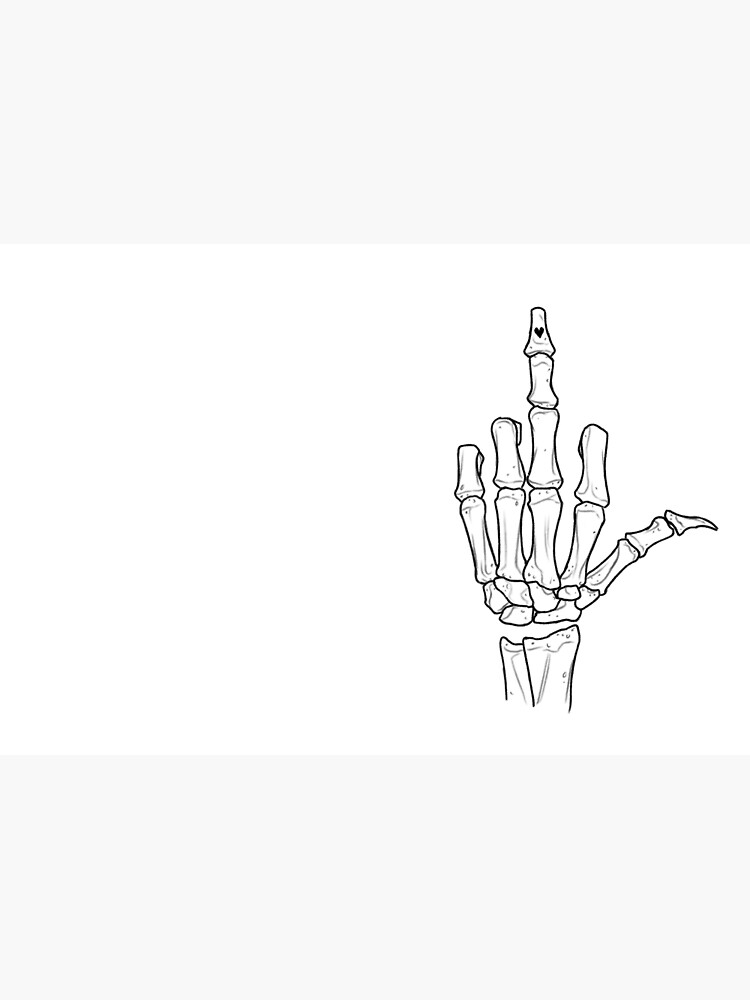 Skeleton Middle Finger Drawing
