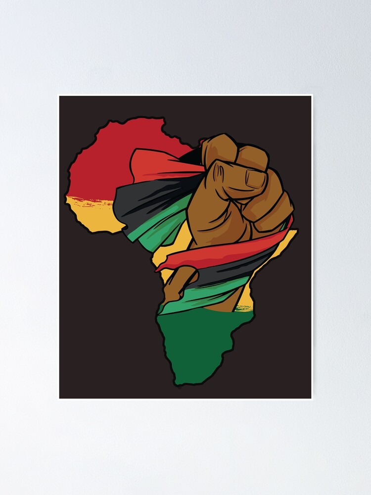 "Pan African American Decent Africa Continent Art" Poster for Sale by ...