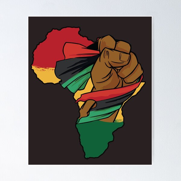 "Pan African American Decent Africa Continent Art" Poster for Sale by ...