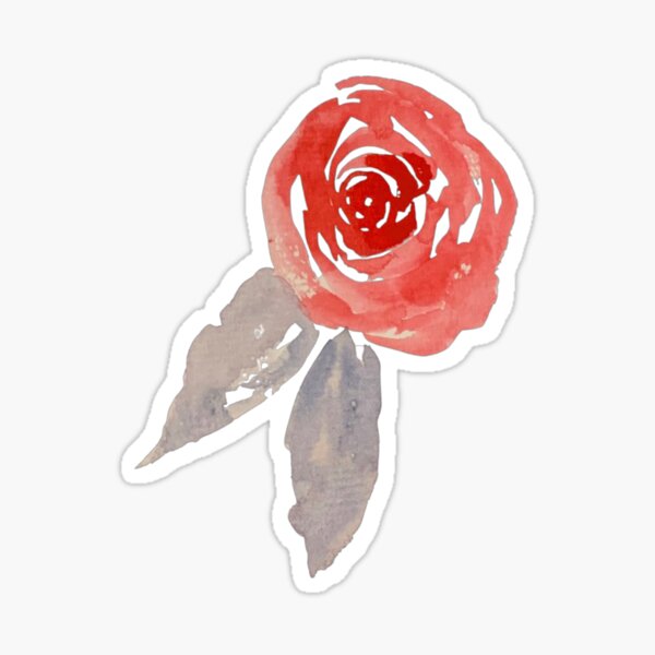 "Modern Rose Watercolor" Sticker by waterconfetti | Redbubble