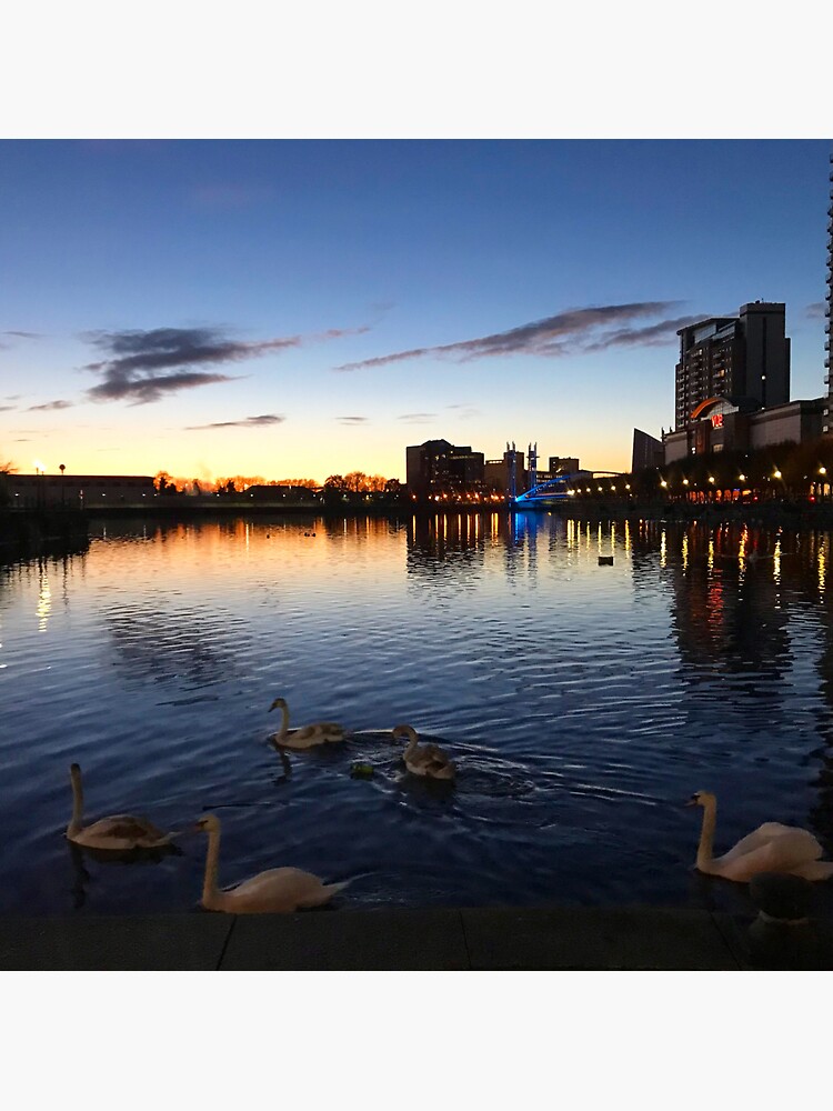 "Salford quays sunset " Sticker by luckylemur | Redbubble