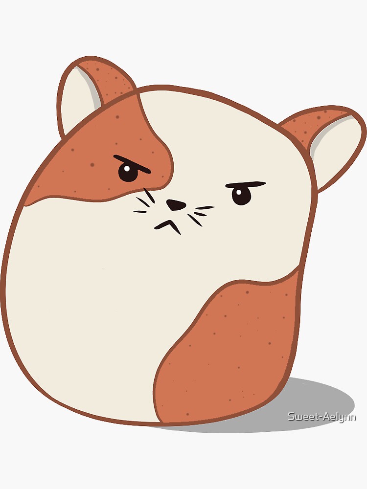 "Smoosh Angry Cat" Sticker for Sale by Sweet-Aelynn | Redbubble