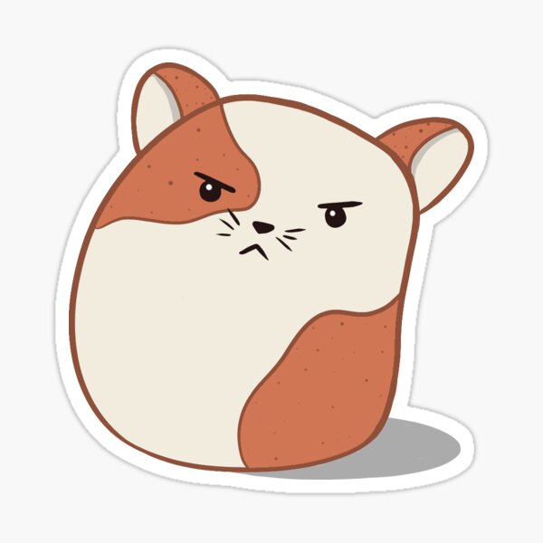 "Smoosh Angry Cat" Sticker for Sale by Sweet-Aelynn | Redbubble