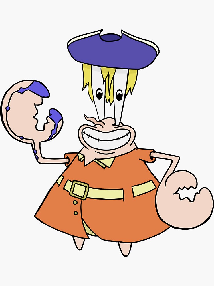 "ryusui mr krabs" Sticker by ryusuiisreal | Redbubble