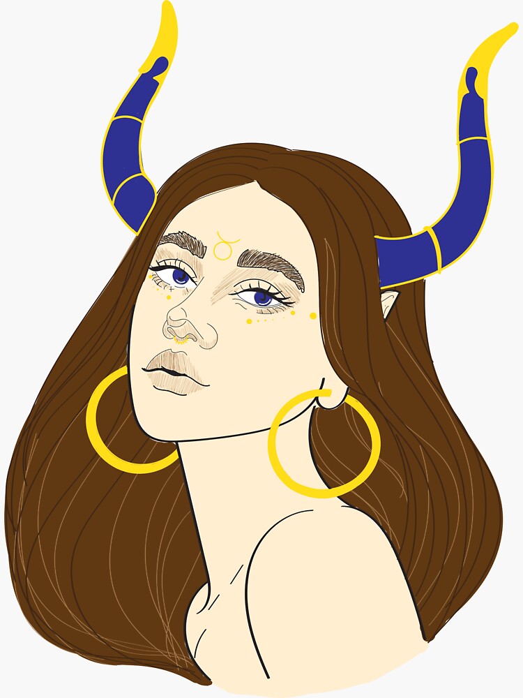 "Taurus Girl" Sticker for Sale by shh21 | Redbubble