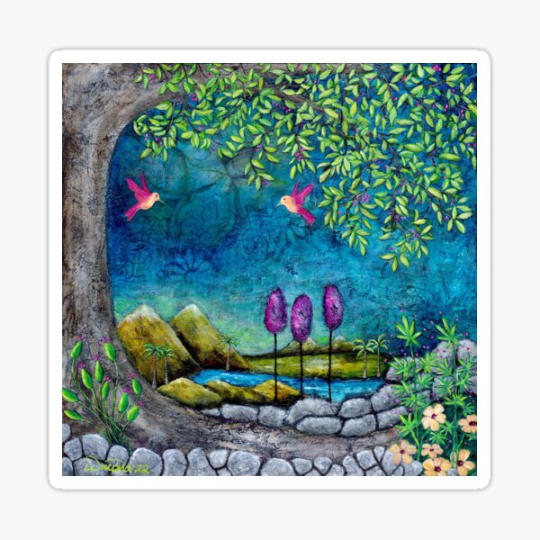 "Azure Oasis" Sticker by Sunshyne66 | Redbubble