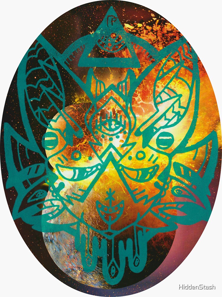 "spatial collisions" Sticker for Sale by HiddenStash | Redbubble