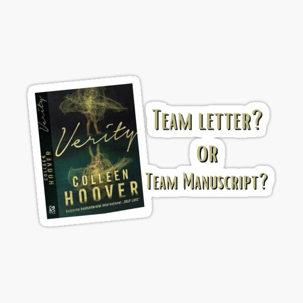 "Verity - Team Letter or Manuscript" Sticker by Singinglover | Redbubble