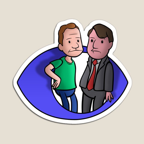 Peep Show Mark And Jez Cartoon Magnet For Sale By Levipeirson Redbubble