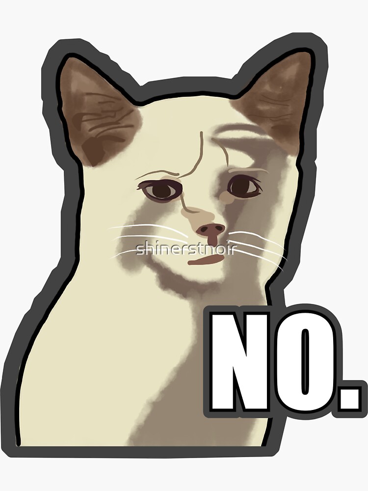 "Offended cat meme" Sticker for Sale by shinerstnoir | Redbubble