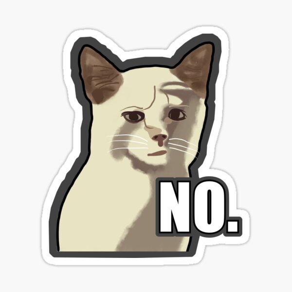 "Offended cat meme" Sticker for Sale by shinerstnoir | Redbubble