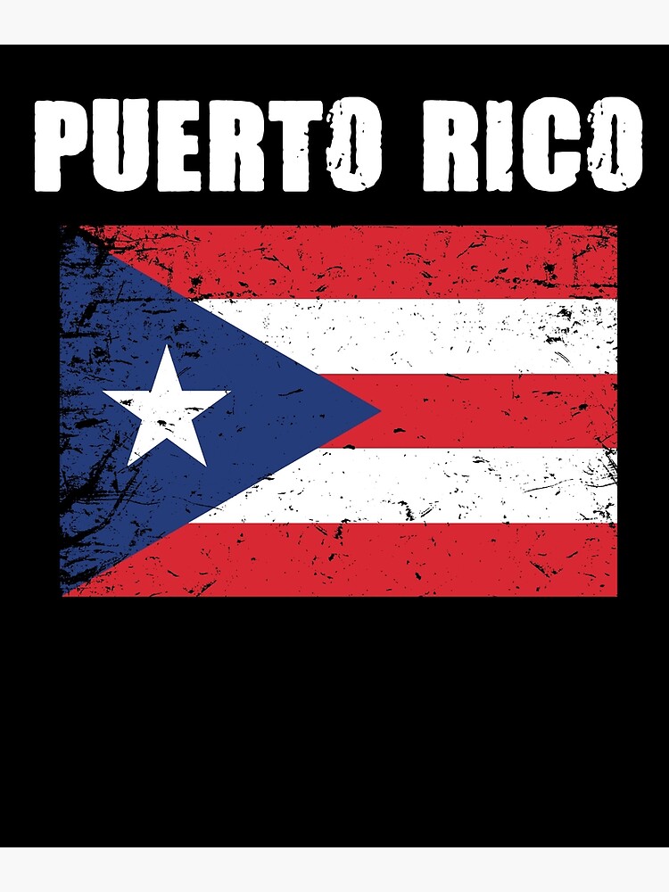 Lámina fotográfica «Bandera de Puerto Rico Regalo del Caribe Bandera de ...
