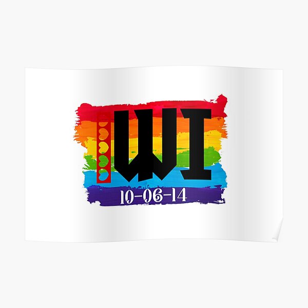 "Wisconsin Rainbow Marriage" Poster for Sale by Bloodm00ndesign | Redbubble
