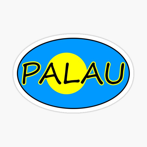 "PALAU Gifts, Masks, Stickers & Products (12)" Sticker by mpodger ...
