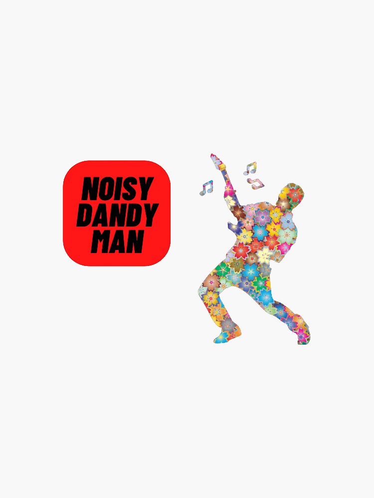 "noisy dandy man red black spring color music" Sticker by amazip ...