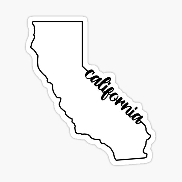 "California State Outline" Sticker by EvolvClothing | Redbubble