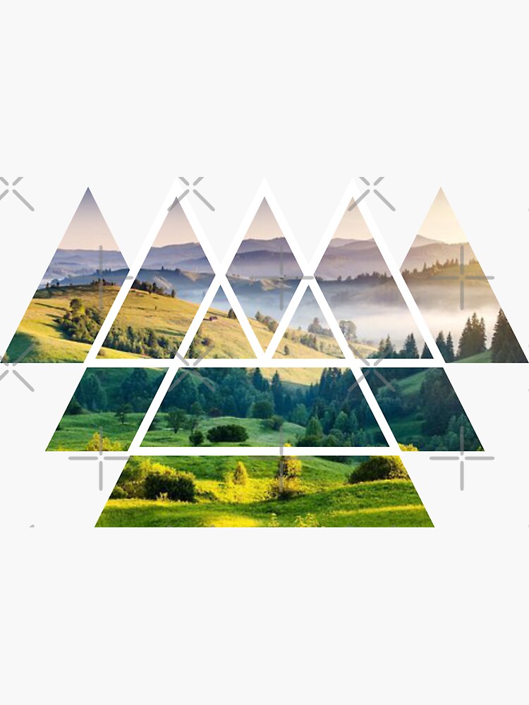 "Geometric Hills" Sticker by GothamGamer117 | Redbubble