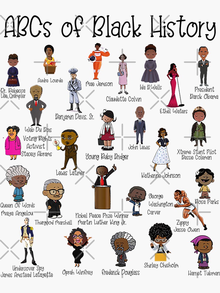 "ABCs of Black History Month Pride Women Men Teacher Gift" Sticker for ...