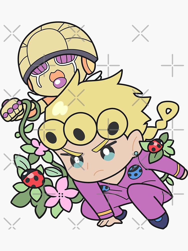 "Jojo golden experience giorno chibi" Sticker by ChibiCheems | Redbubble