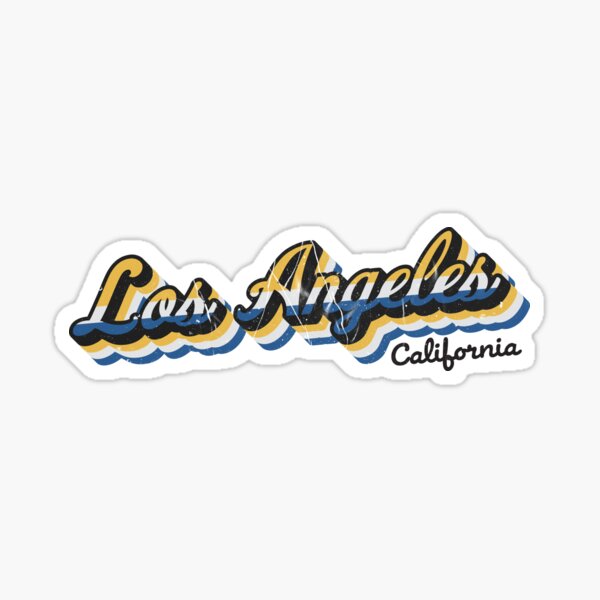 "Los Angeles California" Sticker for Sale by VintageRetroDep | Redbubble