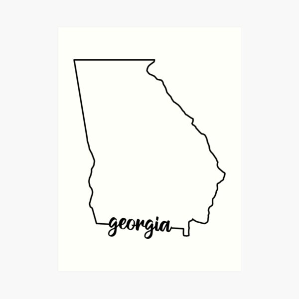 "Georgia State Outline" Art Print for Sale by EvolvClothing | Redbubble